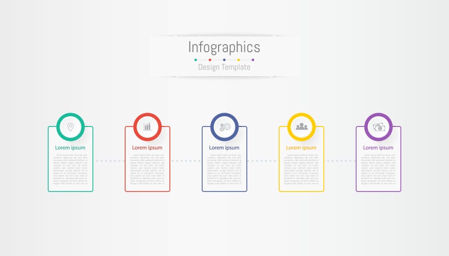 Infographic 5 options design elements Royalty Free Vector