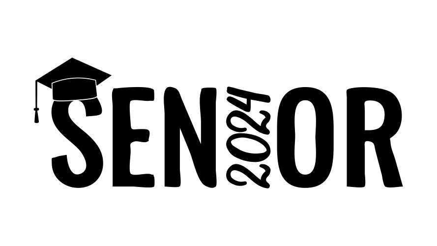 Grad of 2024 lettering with graduation cap on Vector Image