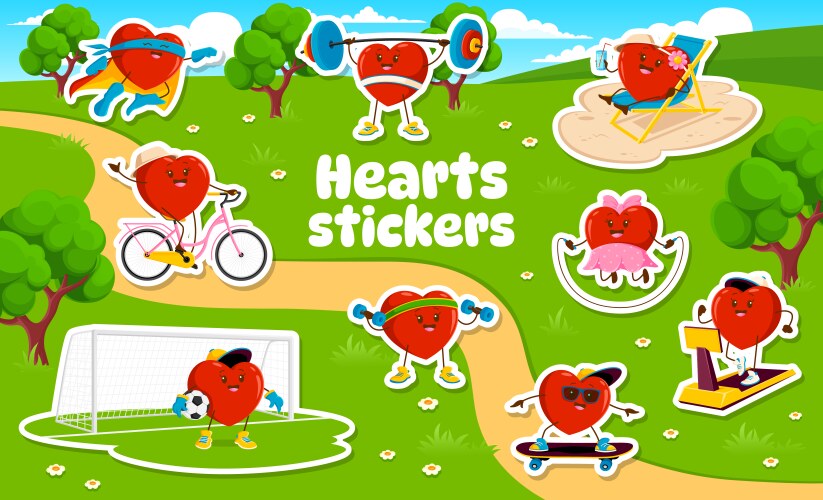 Cartoon Heart Exercise Vector Images (over 2,700)