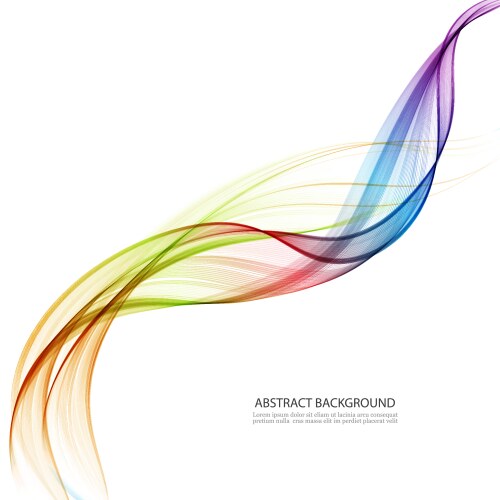 Abstract color wave design element Royalty Free Vector Image