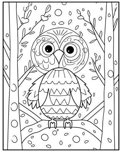 Autumn coloring page for kids Royalty Free Vector Image