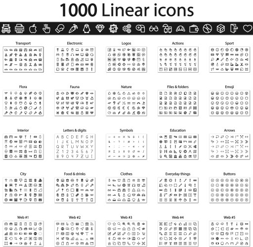 Line Icon Set Vector Images (over 2.1 million)