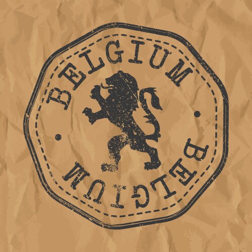 Bruges belgium stamp – Royalty-Free Vector | VectorStock