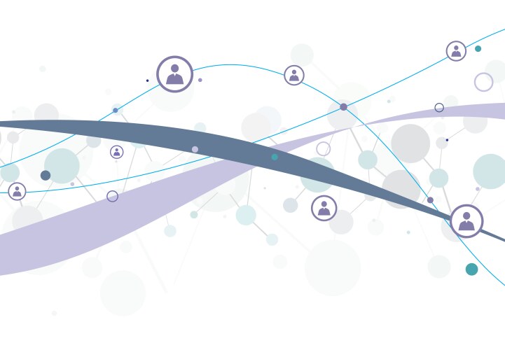 Human model connection on white Royalty Free Vector Image