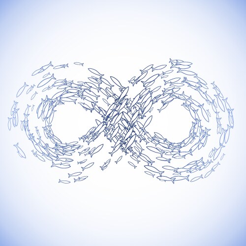 Ocean fish wreath Royalty Free Vector Image - VectorStock