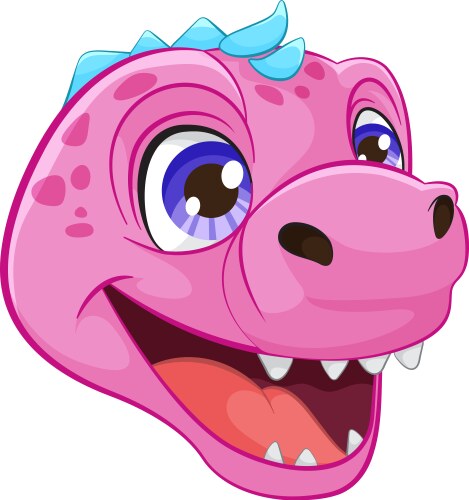 Colorful of a smiling dinosaur Royalty Free Vector Image