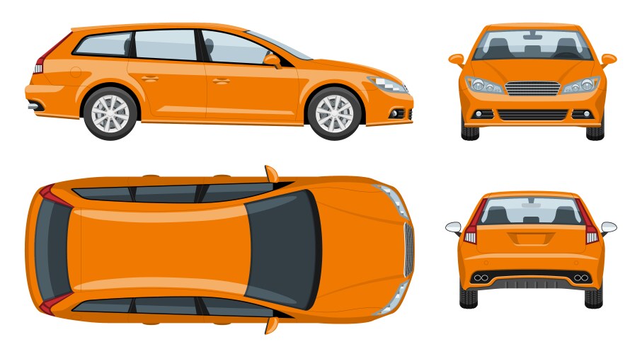Business sedan vehicle car template Royalty Free Vector