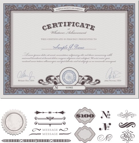 Certificate Frame Vector Images (over 100,000)