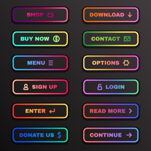 Gradient Button Vector Images (over 100,000)