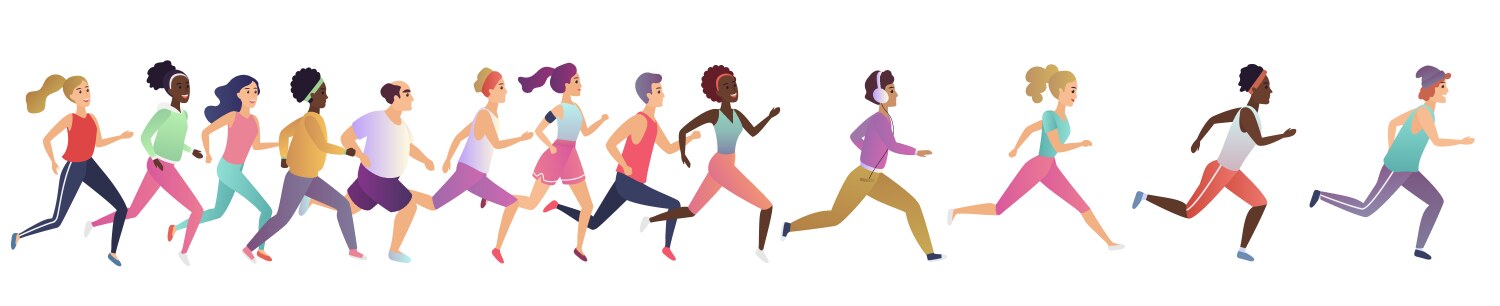 Fitness group aerobics line icon concept Vector Image