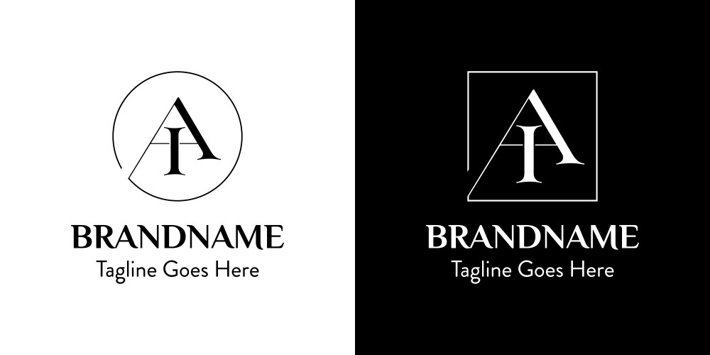 Letters ia and ai monogram logo suitable Vector Image