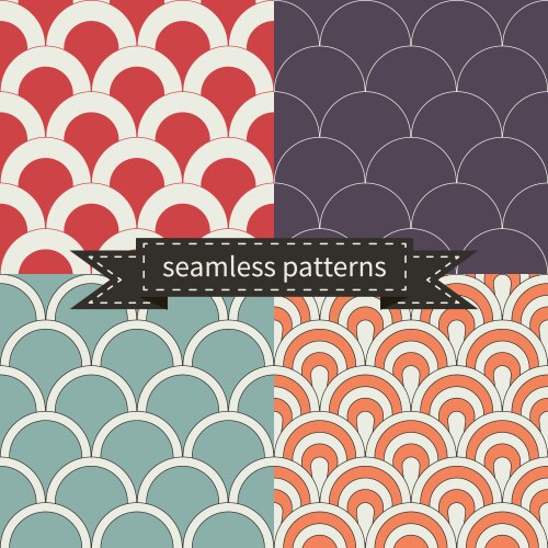 Retro seamless patterns Royalty Free Vector Image