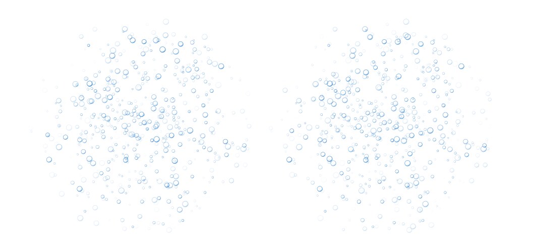 Realistic underwater fizzing air bubbles isolated Vector Image