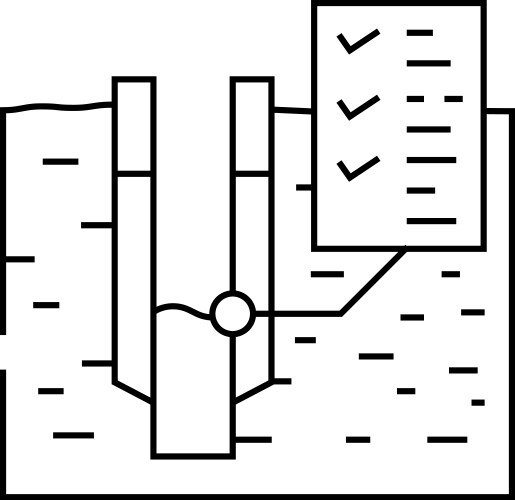 Water well testing hydrogeologist icon color Vector Image