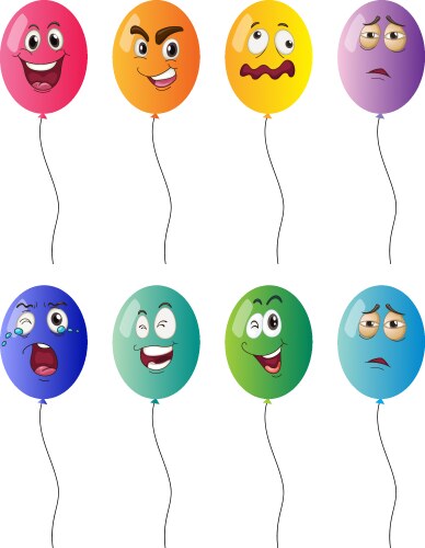Colorful balloons cartoon Royalty Free Vector Image