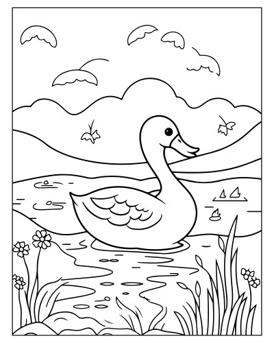 Autumn coloring page for kids Royalty Free Vector Image