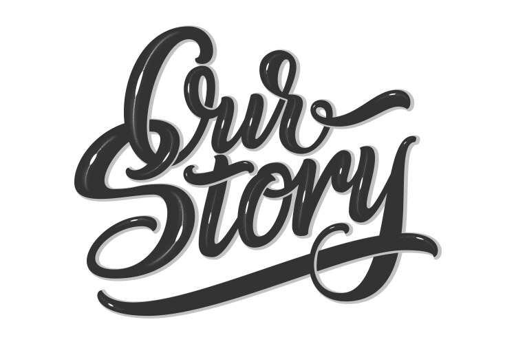 Hand drawn calligraphy love letter Royalty Free Vector Image