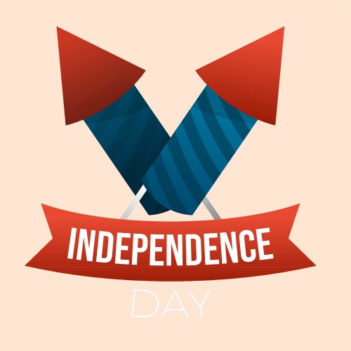 Independence day badge design Royalty Free Vector Image