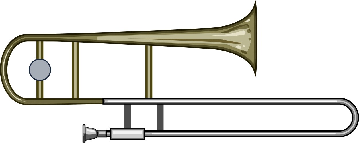 Tumbler trombone cartoon Royalty Free Vector Image