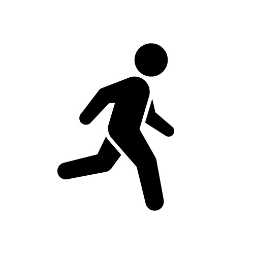 Run icon running man on white background Vector Image