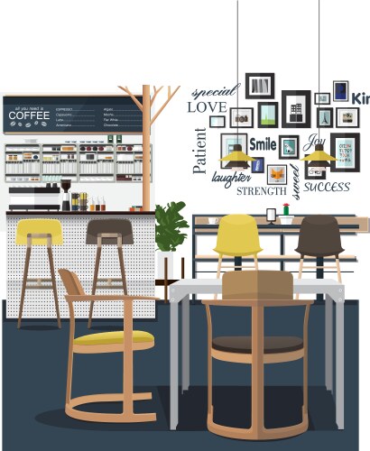 Coffee shop design Royalty Free Vector Image - VectorStock