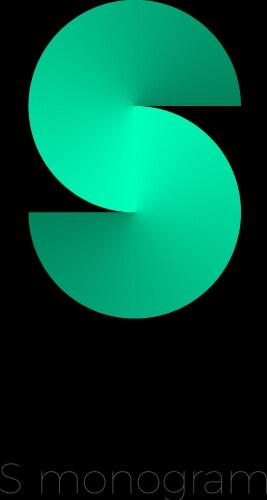 Monogram z green ribbon origami logo web ui Vector Image