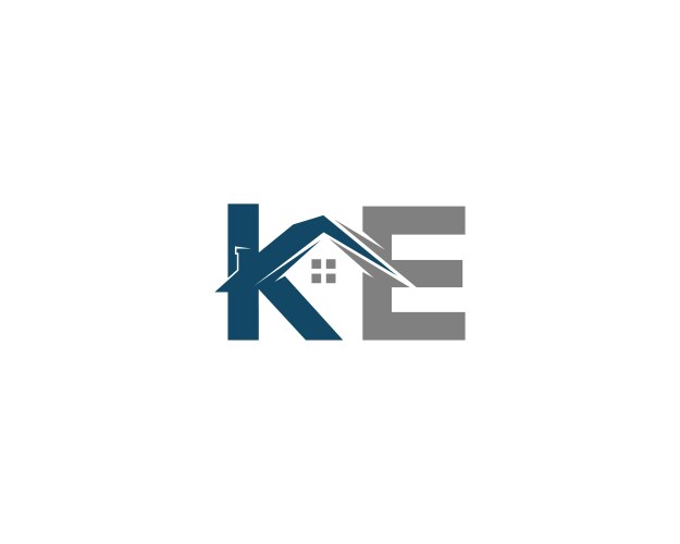 Abstract kh letter creative home shape logo Vector Image
