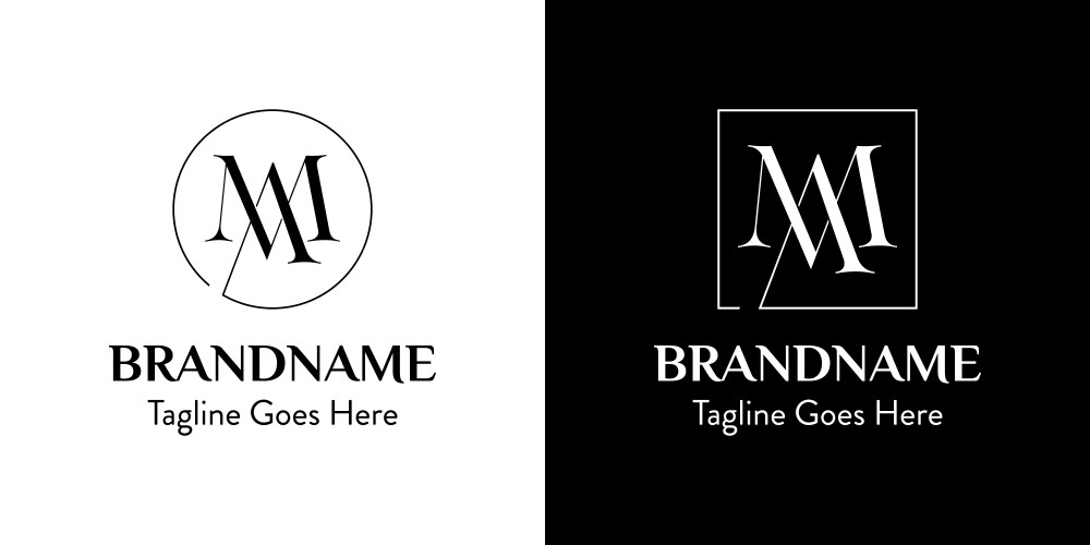 Modern and simple lowercase am letter logo Vector Image