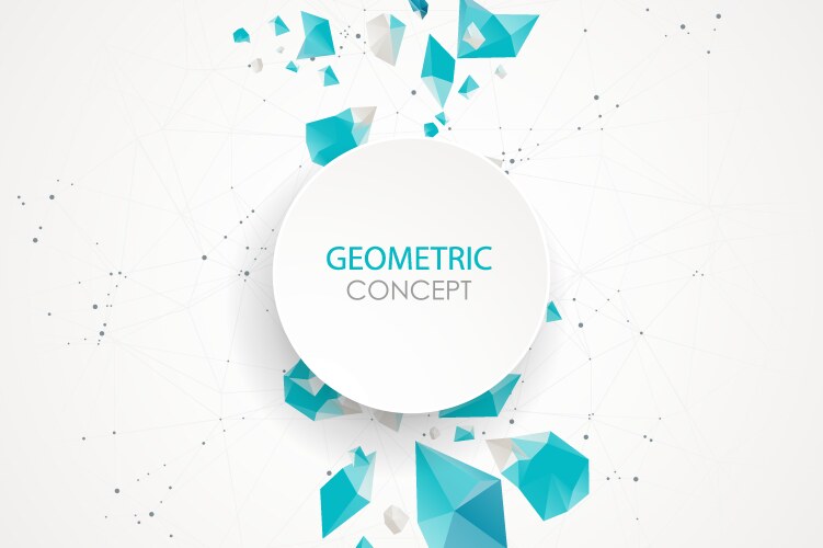 Abstract Polygonal Background With Connecting Vector Image