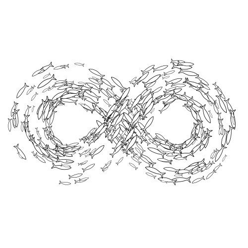 Ocean fish wreath Royalty Free Vector Image - VectorStock