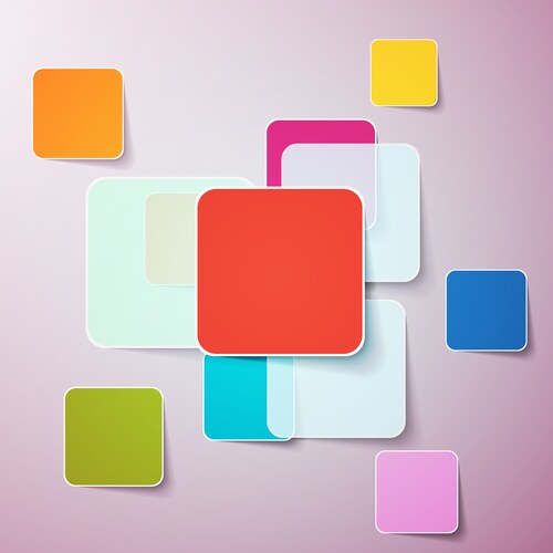 Abstract background of color boxes template Vector Image