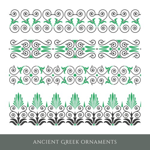 Cute seamless border with olives wheat and greek Vector Image