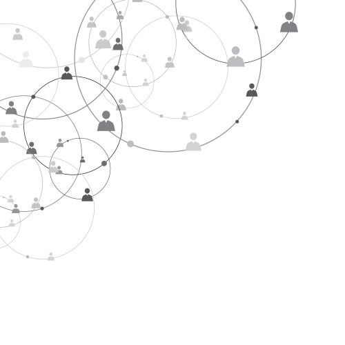 Connect circle and point with intersections Vector Image