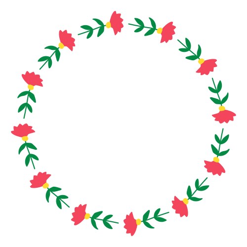 Round Flower Border Vector Images (over 30,000)