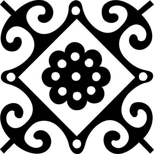 Cultural beautiful alpona design Royalty Free Vector Image