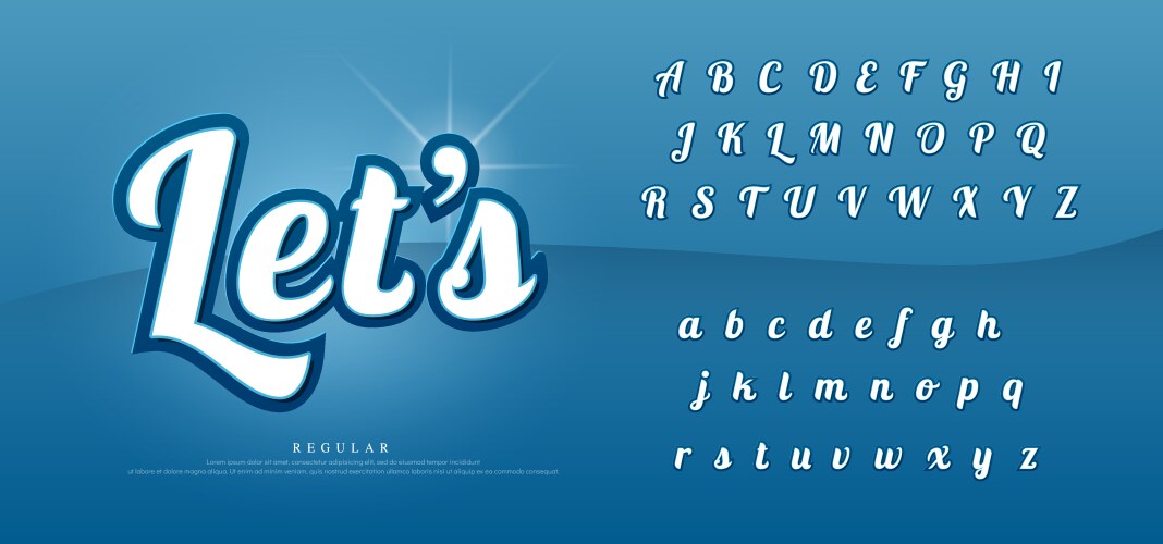 Snow white alphabet and numbers Royalty Free Vector Image