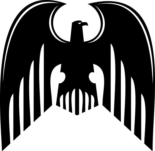 Uae eagle emblem silhouette Royalty Free Vector Image