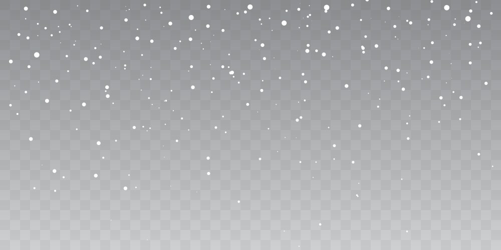 Snowfall realistic on transparent background Vector Image