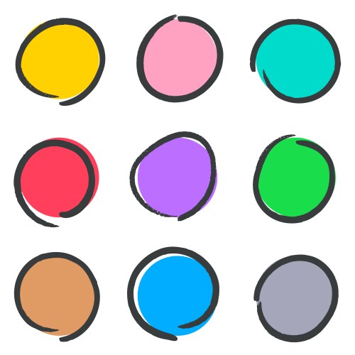Blank colorful rounded square web buttons Vector Image