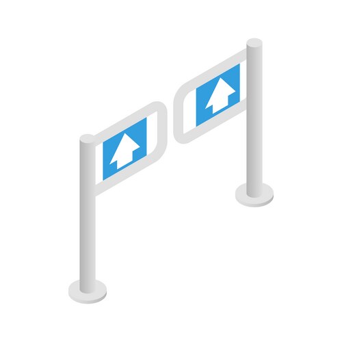 Gate exhibition Royalty Free Vector Image - VectorStock