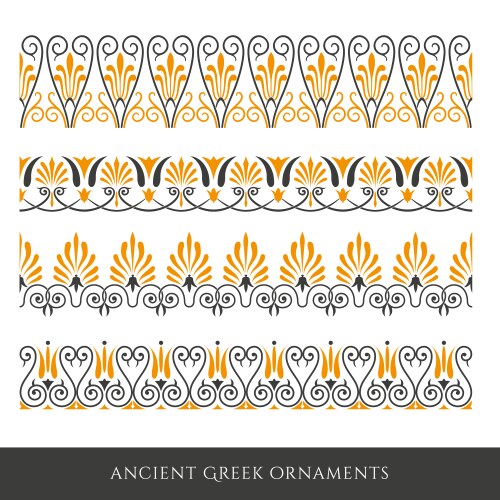 Cute seamless border with olives wheat and greek Vector Image