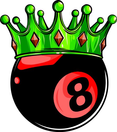 Golden crown on ball rugby Royalty Free Vector Image