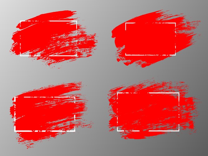 Background with red paint brush strokes Royalty Free Vector