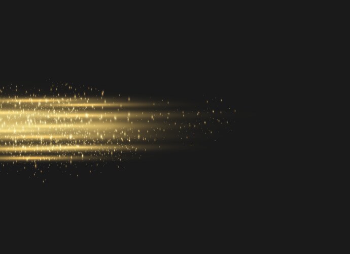 Abstract gold light sparks on black background Vector Image