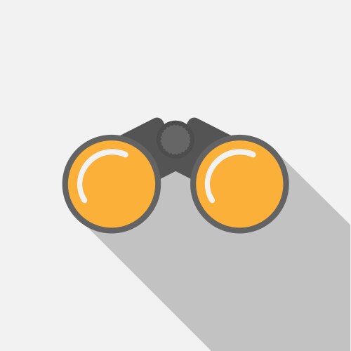 Boy look through binoculars on white background Vector Image