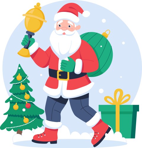 Santa stuck Royalty Free Vector Image - VectorStock