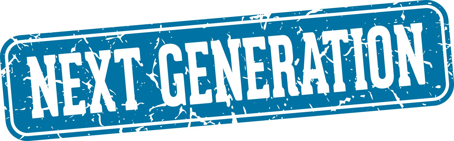 Next generation rectangular sign next generation Vector Image