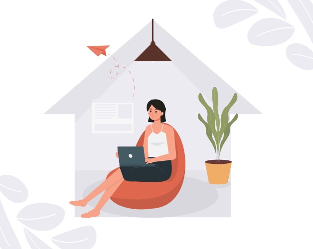 Work from home Royalty Free Vector Image - VectorStock