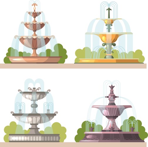 Water fountain Royalty Free Vector Image - VectorStock
