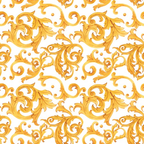 Golden baroque rich luxury pattern Royalty Free Vector Image